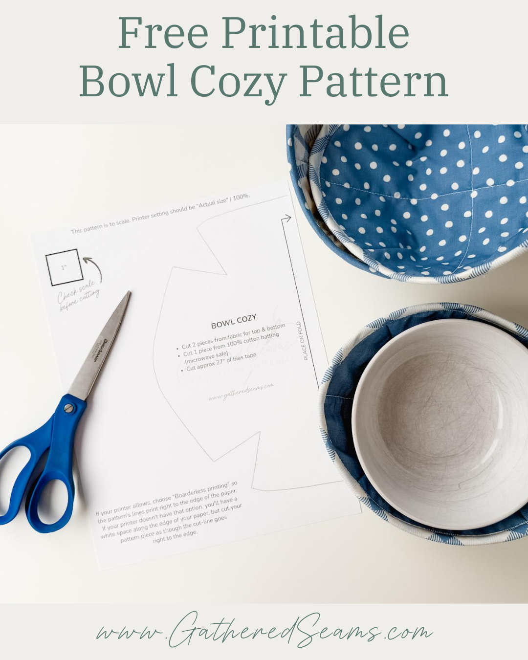 How To Sew a Bowl Cozy To Sell (free pattern) - Gathered Seams
