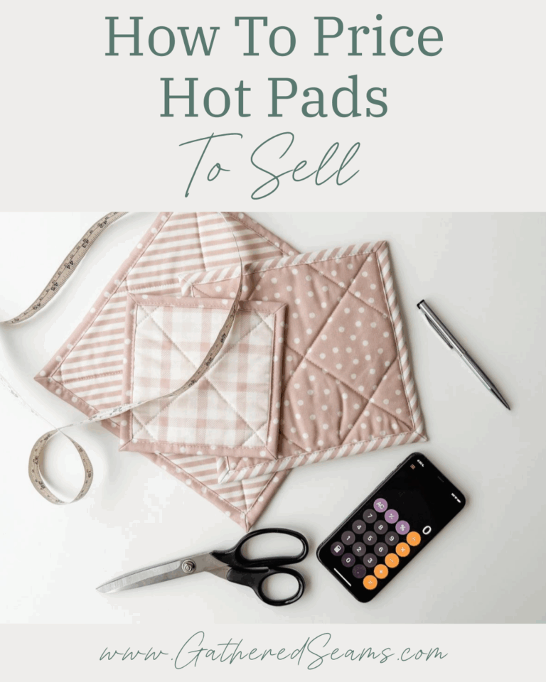 How to Sew Hot Pads to Sell (with mitered hem) - Gathered Seams