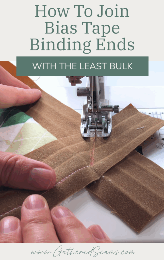 How To Join Bias Tape Binding Ends (with the least bulk) - Gathered Seams