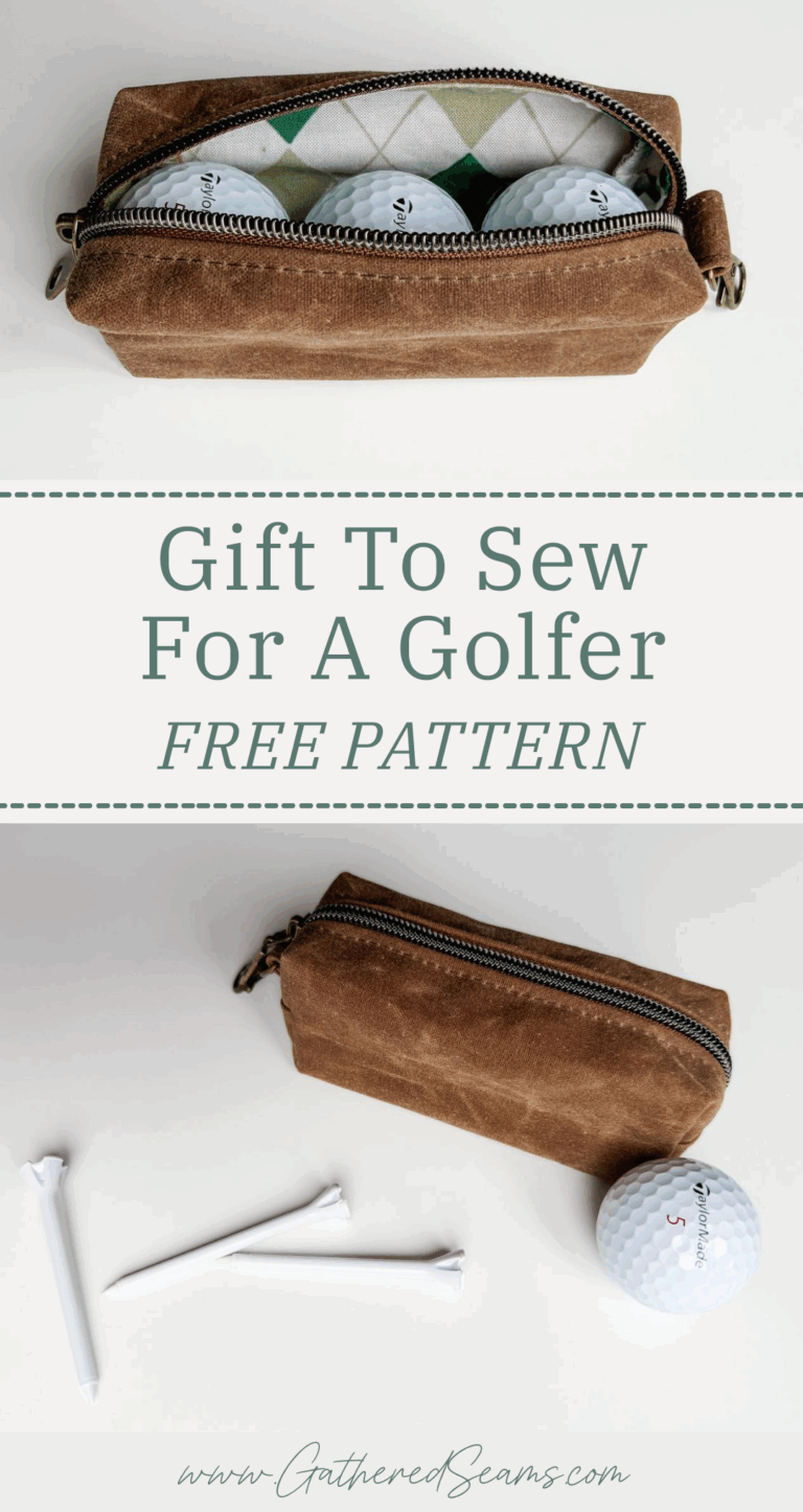 How To Sew a Golf Ball Holder | Free Pattern - Gathered Seams